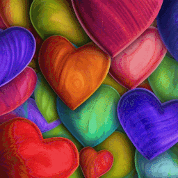 Hearts Multicolored Love - Free GIF on Pixabay