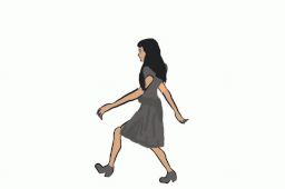 Mujer Joven Caminar Pelo Largo - GIF gratis en Pixabay