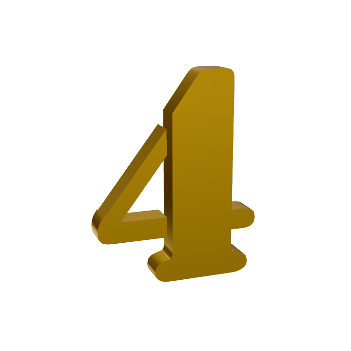 Four Number Digit - Free 3D Models on Pixabay
