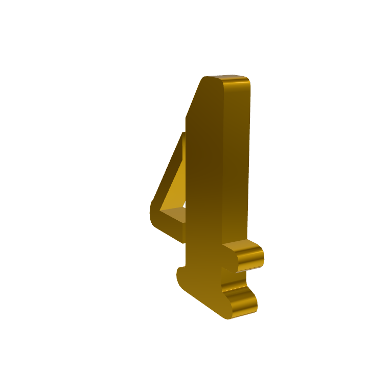 Four Number Digit - Free 3D Models on Pixabay