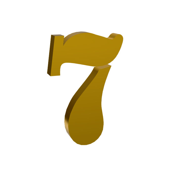 Seven Number 7 - Free 3D Models on Pixabay