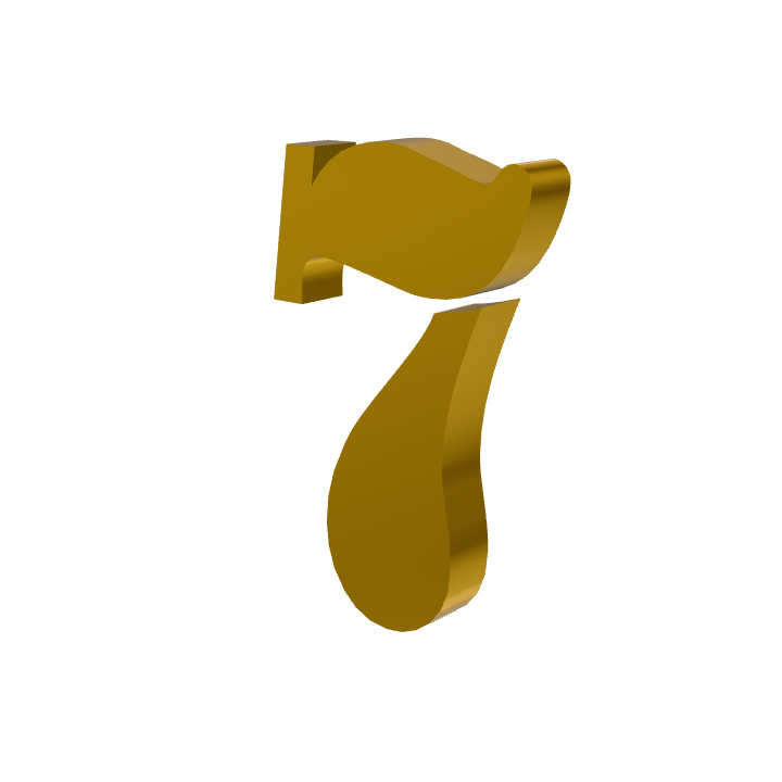 Seven Number 7 - Free 3D Models on Pixabay