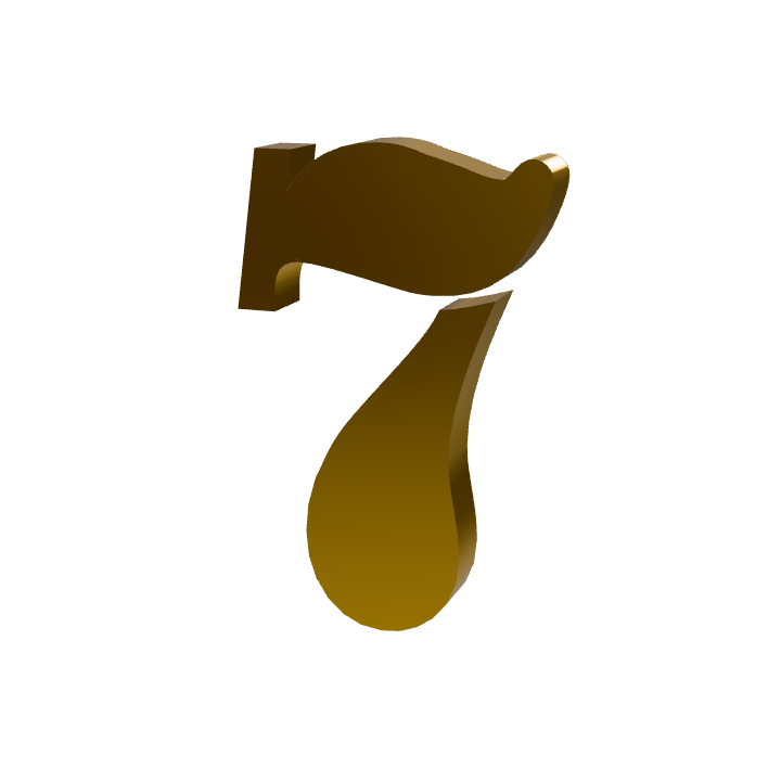 Seven Number 7 - Free 3D Models on Pixabay