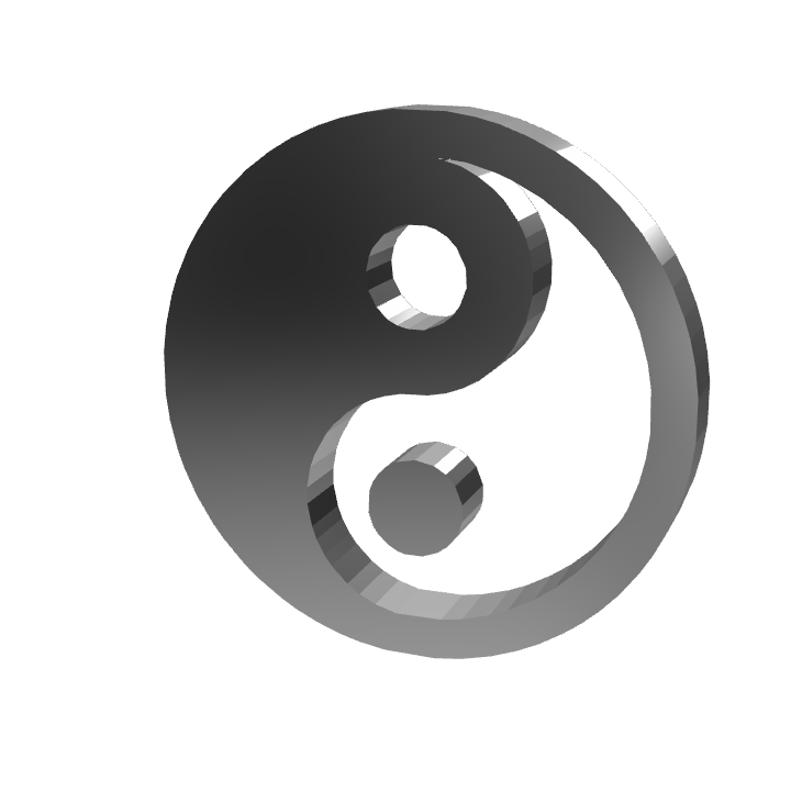 Yin Yang - Modelli 3D gratuiti su Pixabay