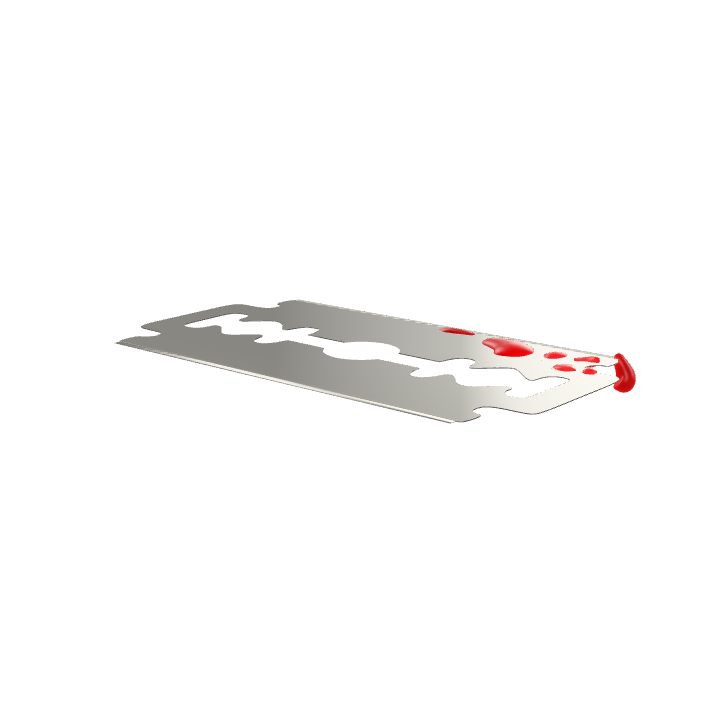 Razor Blade Blood - Free 3D Models on Pixabay
