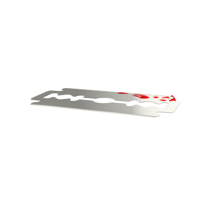 Razor Blade Blood - Free 3D Models on Pixabay