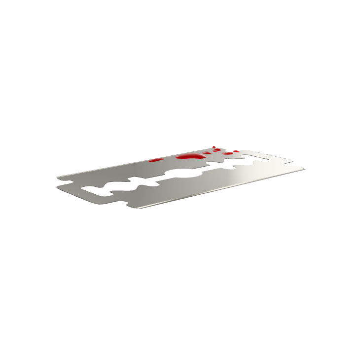 Razor Blade Blood - Free 3D Models on Pixabay