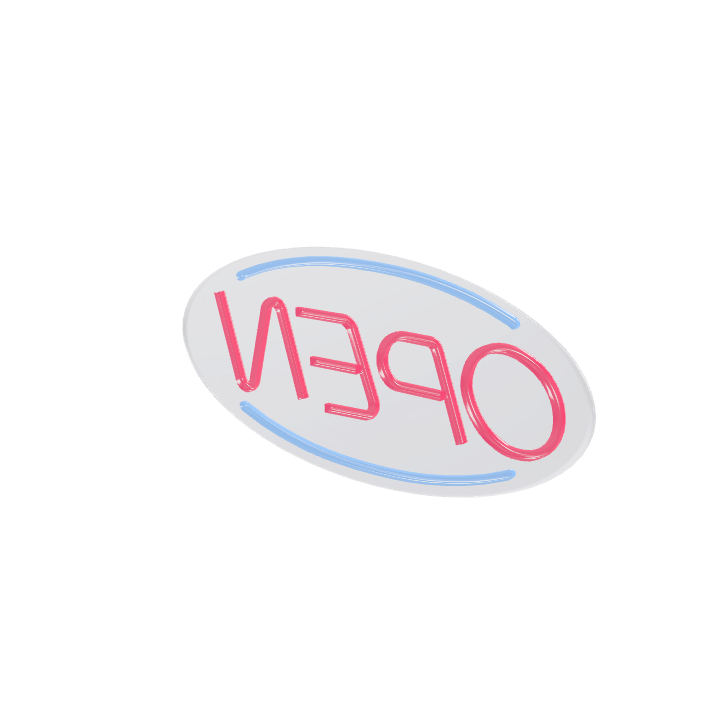 Neon-Sign Open Light - Free 3D Models on Pixabay