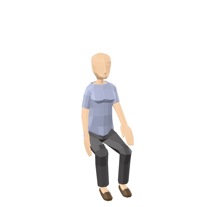 Female-Character Woman Sitting - Free 3D Models on Pixabay