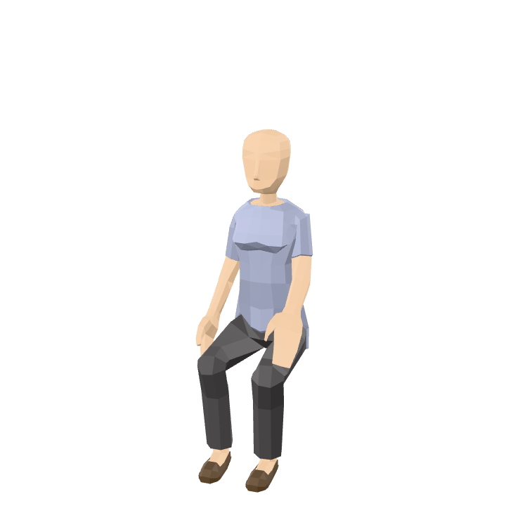 Female-Character Woman Sitting - Free 3D Models on Pixabay