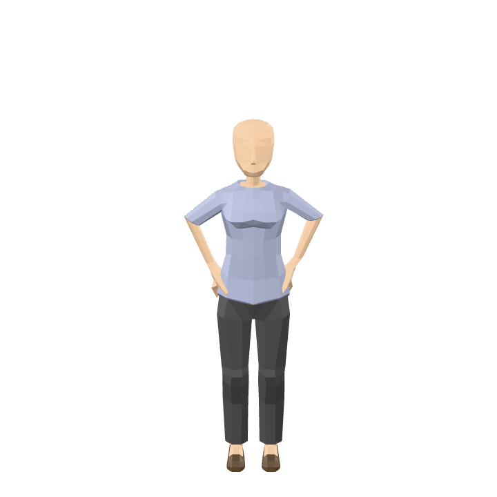 Female-Character Woman Standing - Free 3D Models on Pixabay