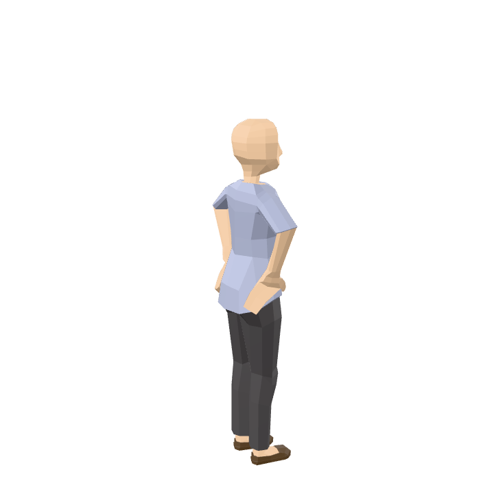 Female-Character Woman Standing - Free 3D Models on Pixabay
