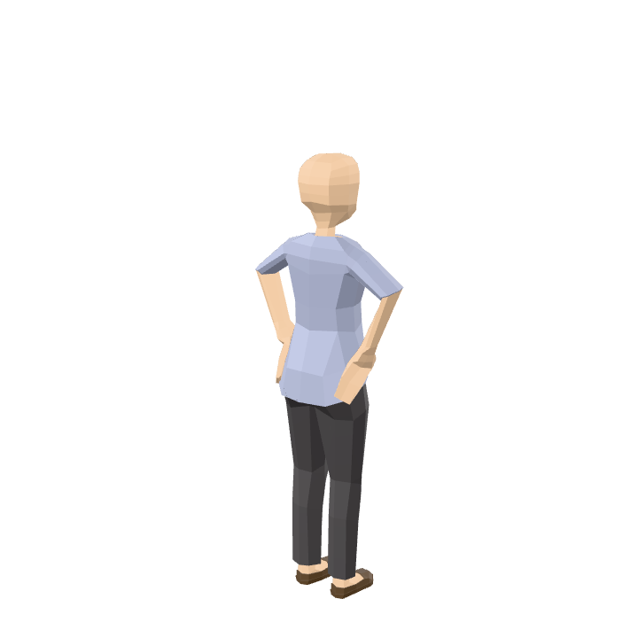Female-Character Woman Standing - Free 3D Models on Pixabay