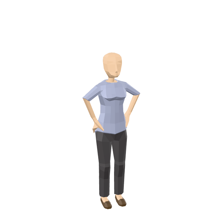Female-Character Woman Standing - Free 3D Models on Pixabay
