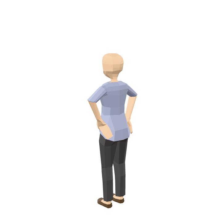 Female-Character Woman Standing - Free 3D Models on Pixabay