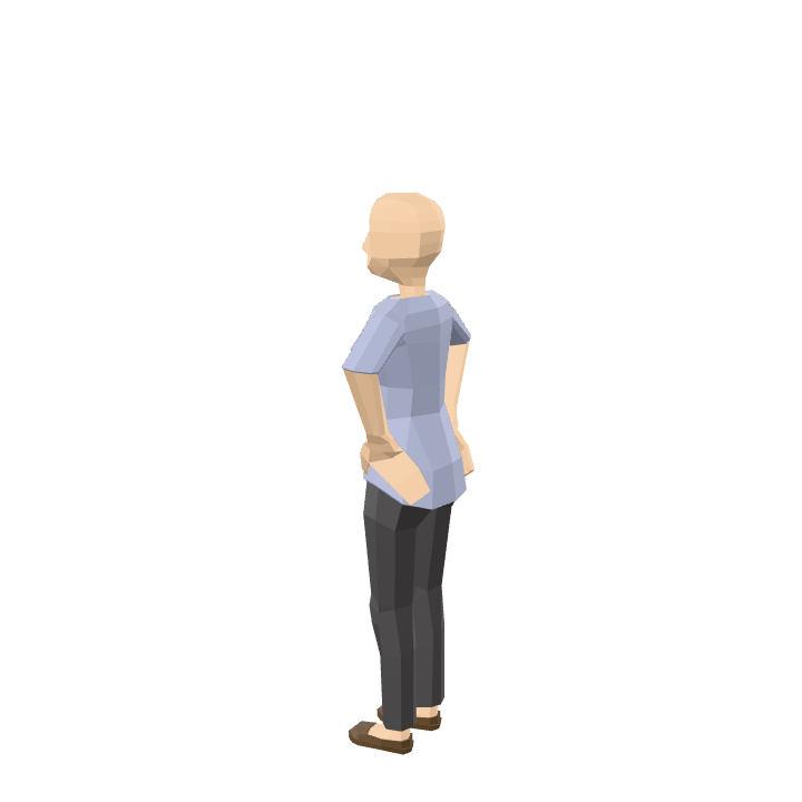 Female-Character Woman Standing - Free 3D Models on Pixabay