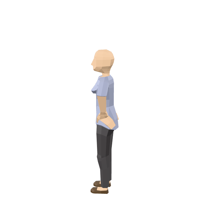 Female-Character Woman Standing - Free 3D Models on Pixabay