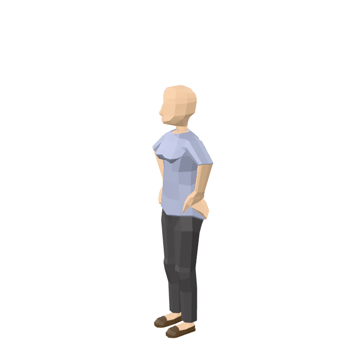 Female-Character Woman Standing - Free 3D Models on Pixabay