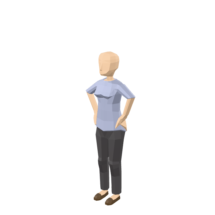 Female-Character Woman Standing - Free 3D Models on Pixabay