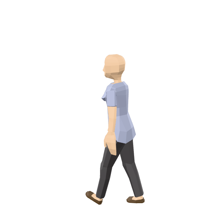 Female-Character Woman Walking - Free 3D Models on Pixabay