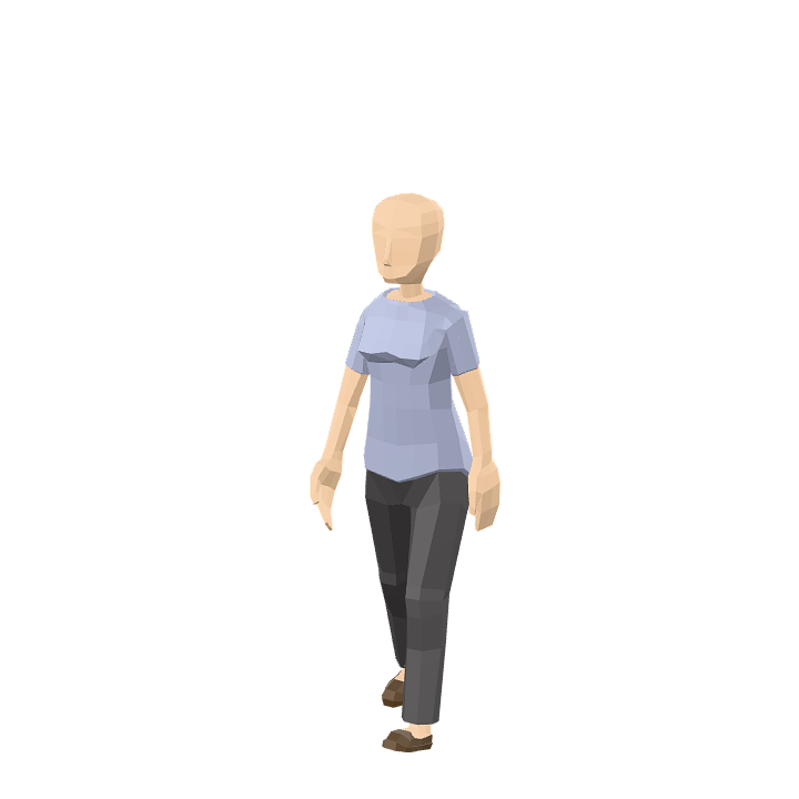 Female-Character Woman Walking - Free 3D Models on Pixabay