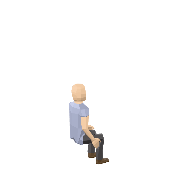 Male-Character Man Sitting - Free 3D Models on Pixabay