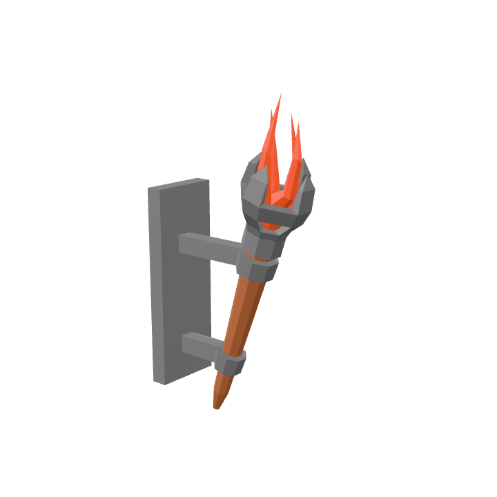 Wall-Torch Torch Fire - Free 3D Models on Pixabay