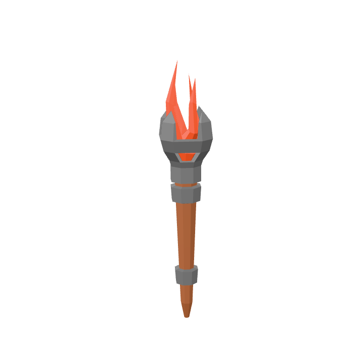 Torch Fire Hand-Held - Free 3D Models on Pixabay