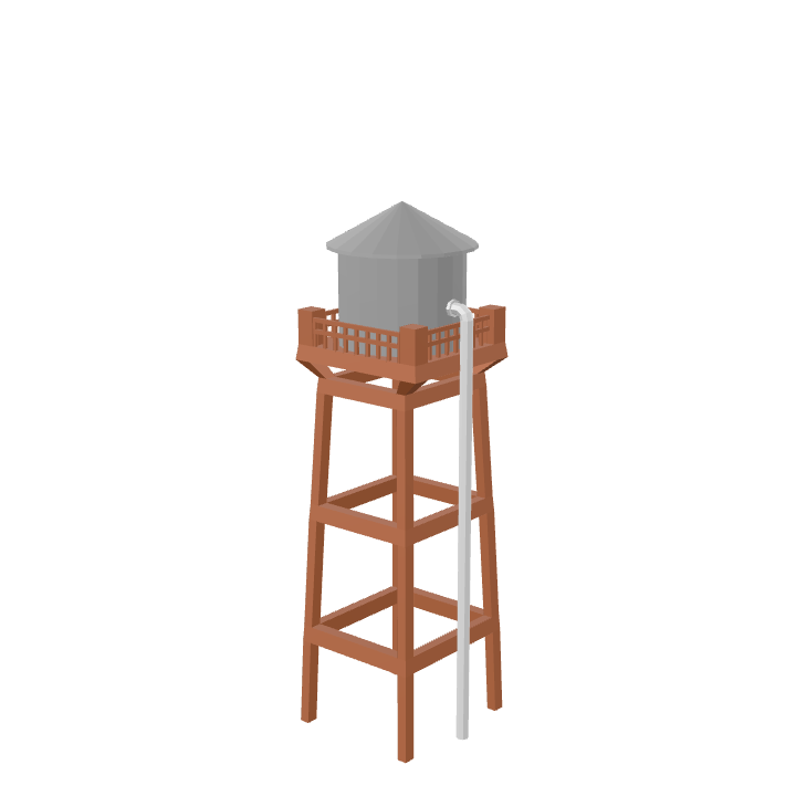 Torre De Agua Rojo - Modelos 3D gratuitos en Pixabay