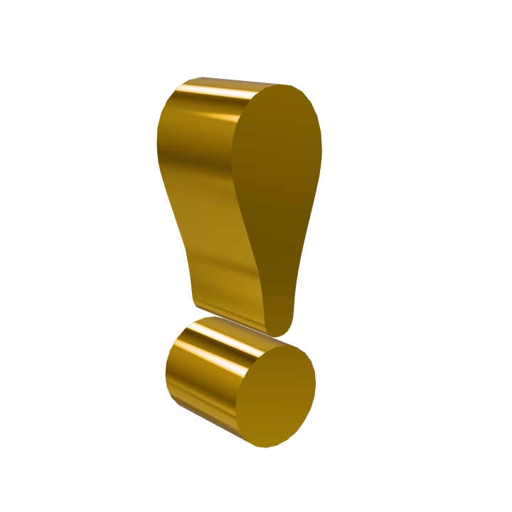 Exclamation Wow Warning - Free 3D Models on Pixabay