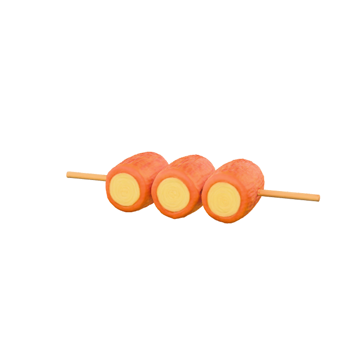 Crab Stick Surimi Skewers Street - Free 3D Models on Pixabay