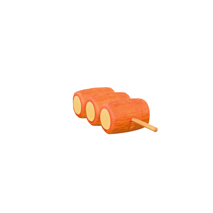 Crab Stick Surimi Skewers Street - Free 3D Models on Pixabay