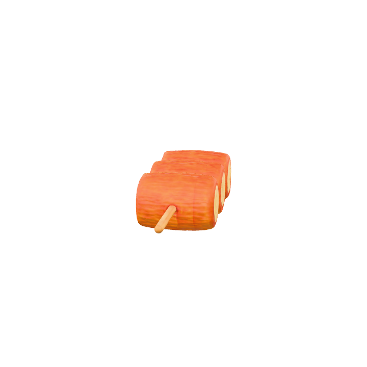 Crab Stick Surimi Skewers Street - Free 3D Models on Pixabay