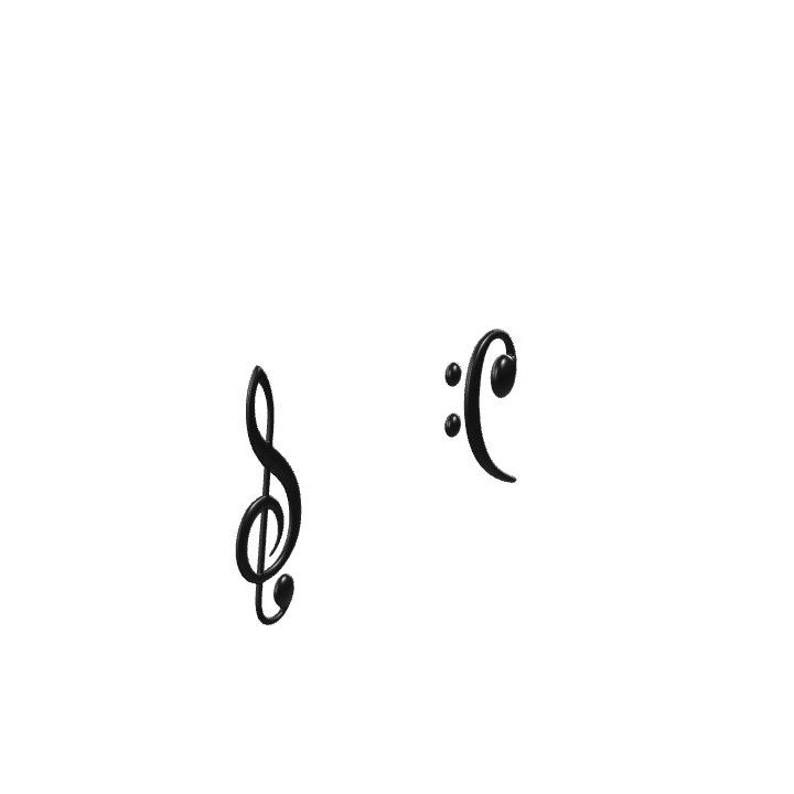 Bass Clef Treble Grand Staff - Free 3D Models on Pixabay
