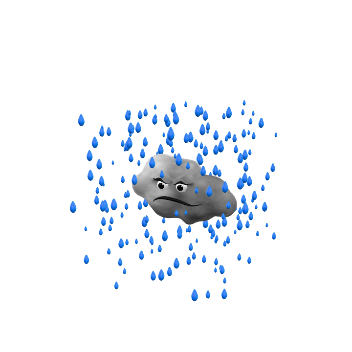 Cloud Rain Drops - Free 3D Models on Pixabay