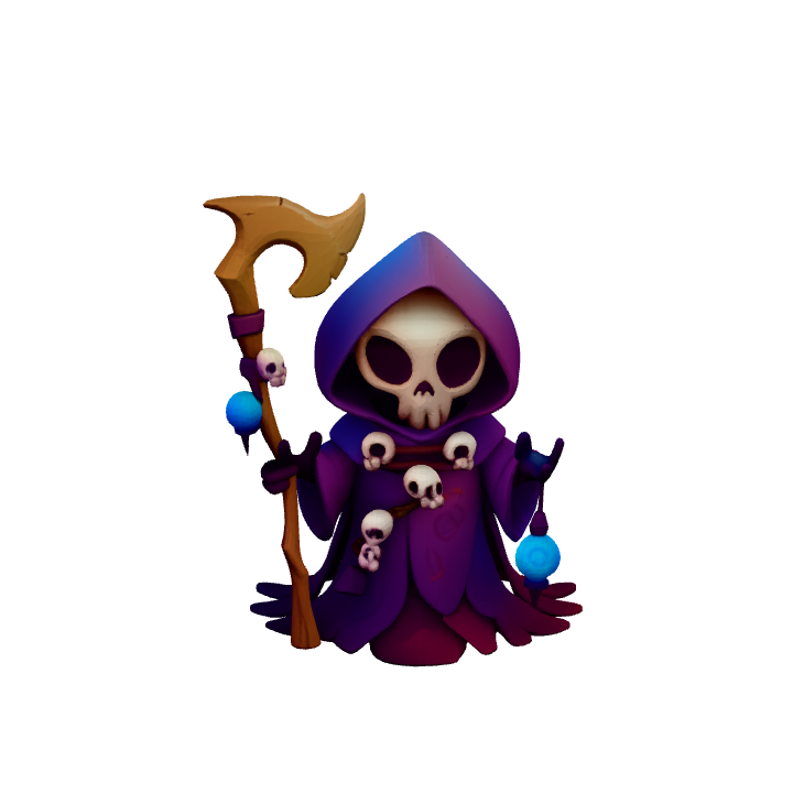 Cute Skeleton Mage Character - Free 3D Models on Pixabay