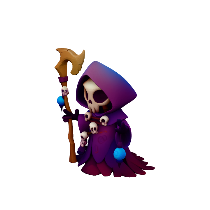 Cute Skeleton Mage Character - Free 3D Models on Pixabay