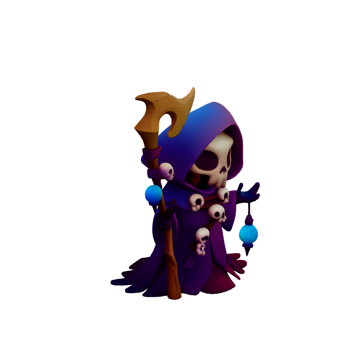 Cute Skeleton Mage Character - Free 3D Models on Pixabay