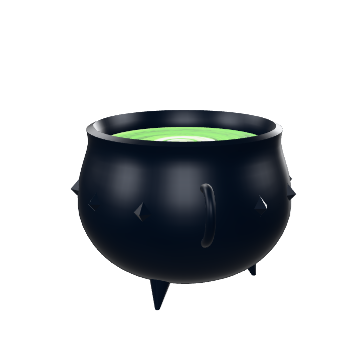 Cauldron Witch Halloween - Free 3D Models on Pixabay