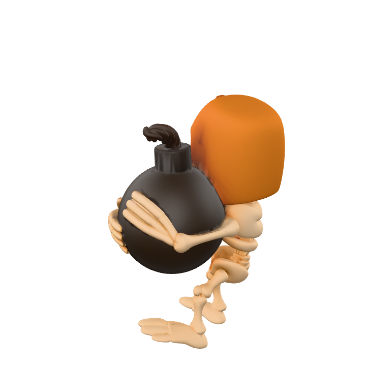 Skeleton Bomb Undead - Free 3D Models on Pixabay