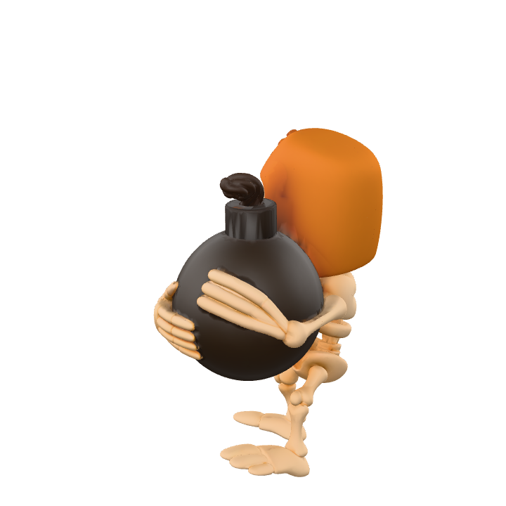 Skeleton Bomb Undead - Free 3D Models on Pixabay
