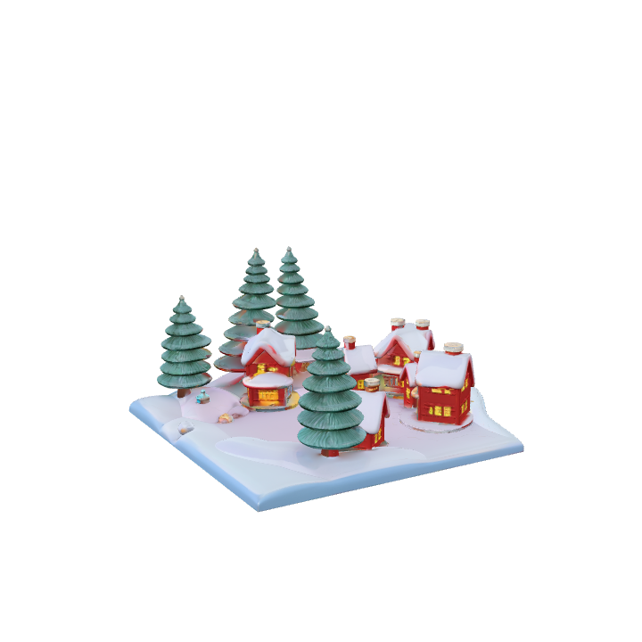 Village Snow Tree - Free 3D Models on Pixabay