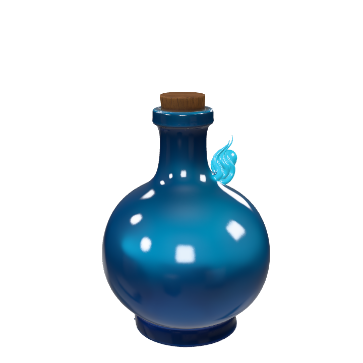 Blue Potion Magic Fantasy - Free 3D Models on Pixabay