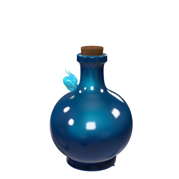 Blue Potion Magic Fantasy - Free 3D Models on Pixabay