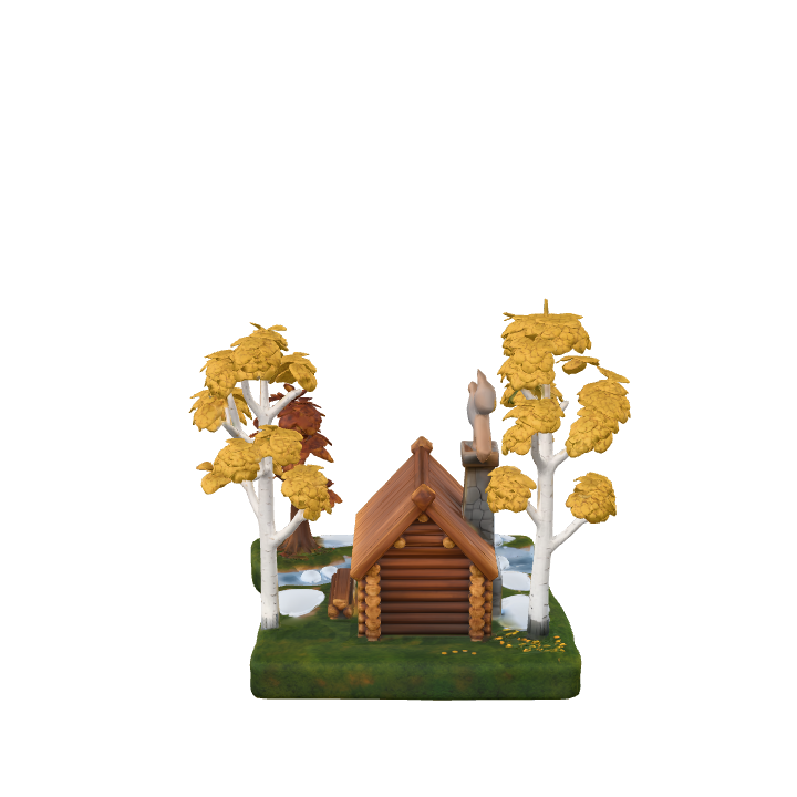 Isometric Cabin Diorama Low Poly - Free 3D Models on Pixabay