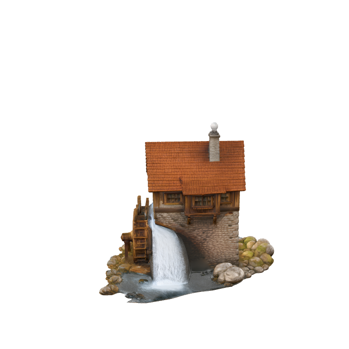 Watermill Medieval House Fantasy - Free 3D Models on Pixabay