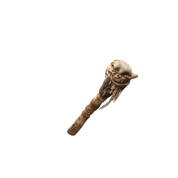Skull Weapon Tribal Club Bone Mace - Free 3D Models on Pixabay