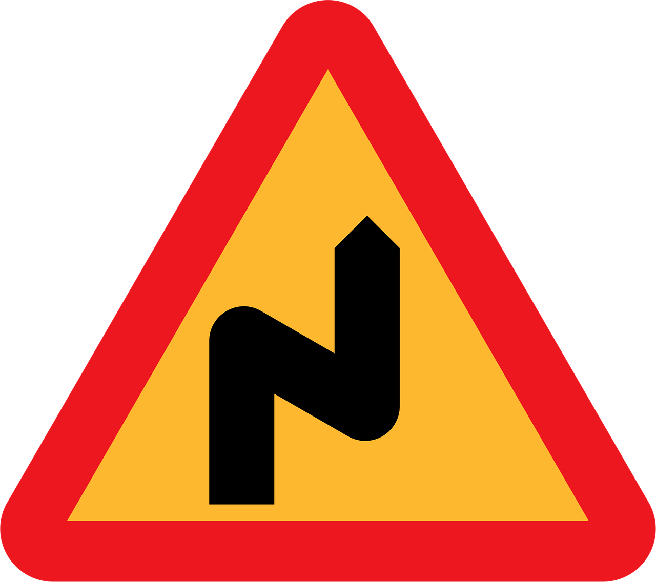 Download Double Bend To The Right, Double Bend, Roadsign. Royalty-Free ...