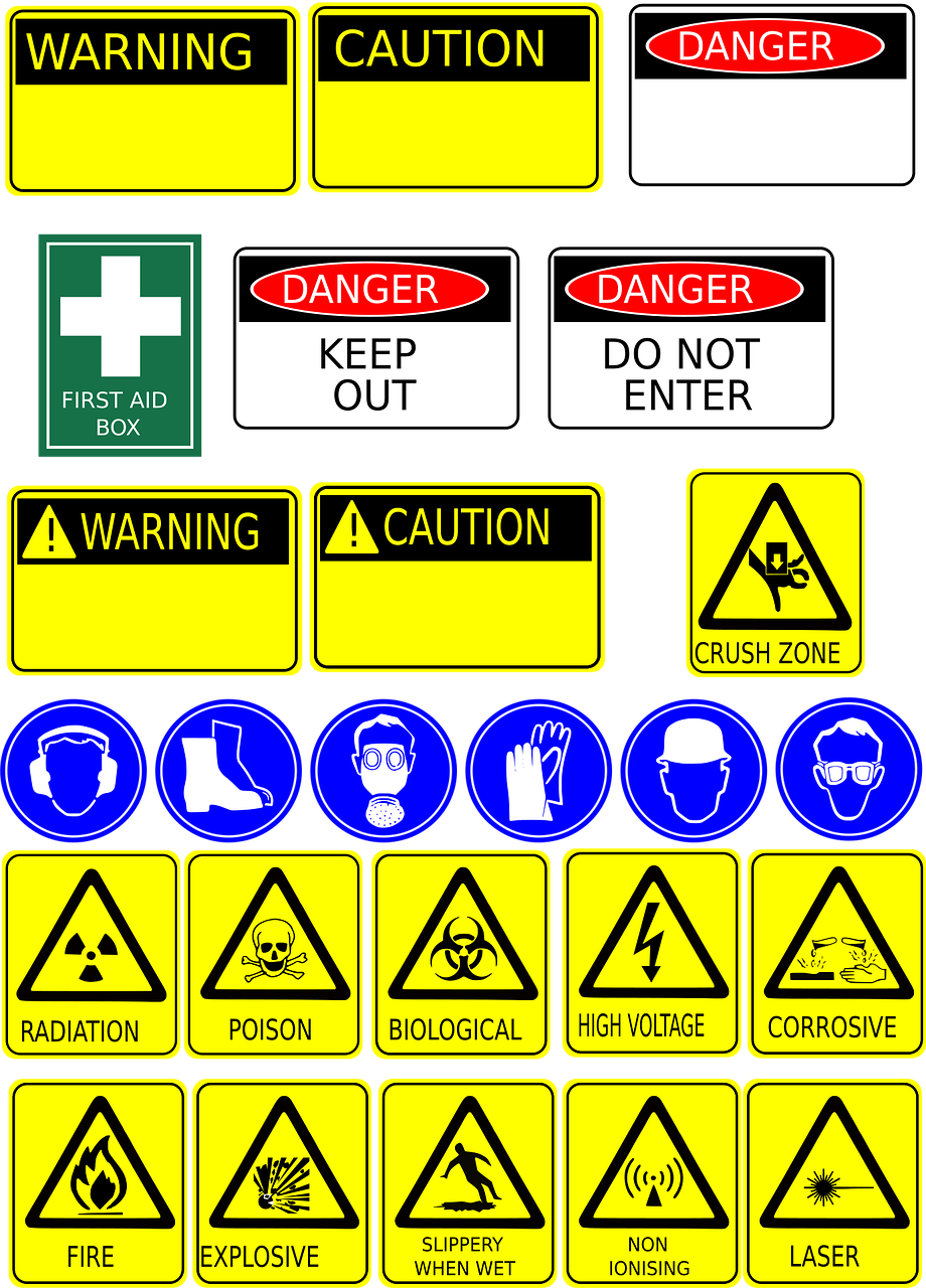 Free Safety Signs Vector Art Download 7 587 Safety Signs Icons