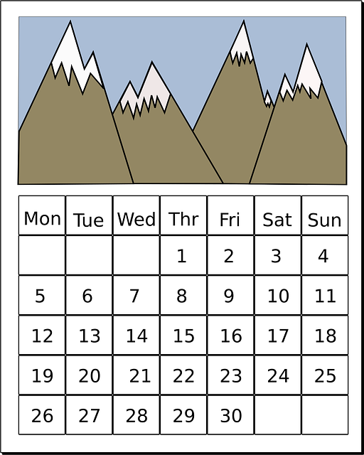 Blank Cartoon Calendar